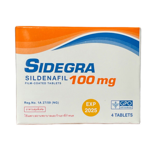 SIDEGRA 100 mg. Sildenafil 4 tablets | hisherhealthcare