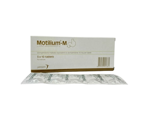 MOTILIUM M 10mg. (DOMPERIDONE 10mg.) 10 TABLETS | hisherhealthcare