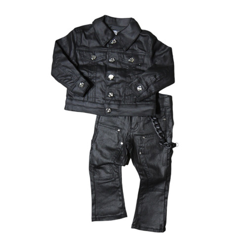 "Guapi" Obsidian Black Carpenter Kids Sets | Fly Shit Only