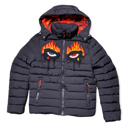 "ROKU STUDIO" Burning Eye Bubble Jacket (Black) | Fly Shit Only