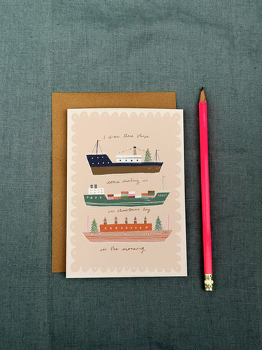 Three Ships Card | Knotty Knotty