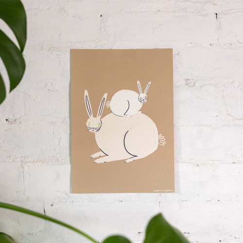 Rabbit Art Print | Knotty Knotty
