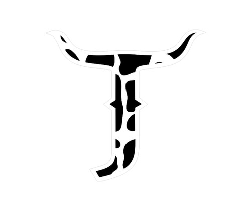 STICKER VACA NEGRO CON BLANCO | Sombrerería Jiménez