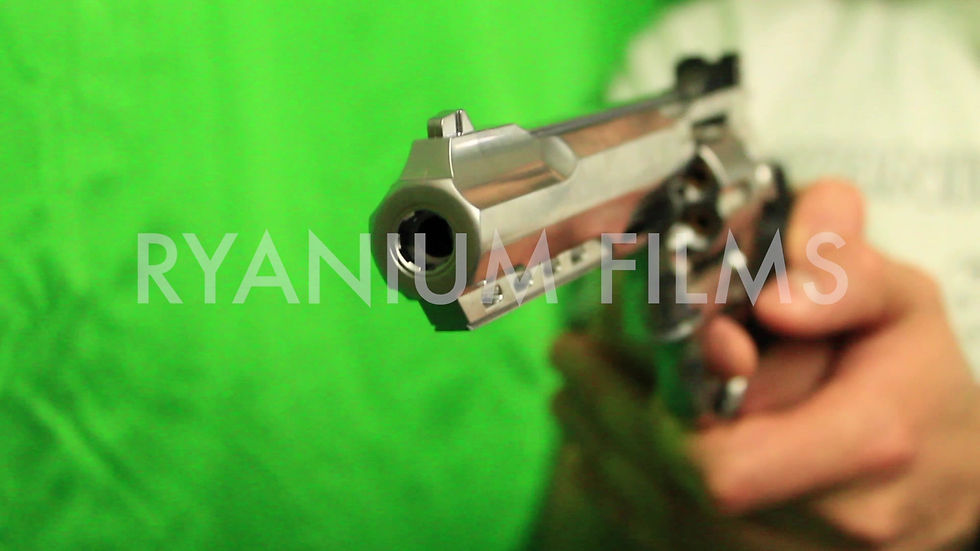 Green-Screen Revolver Gunshot HD Stock Footage | Silva Pictures