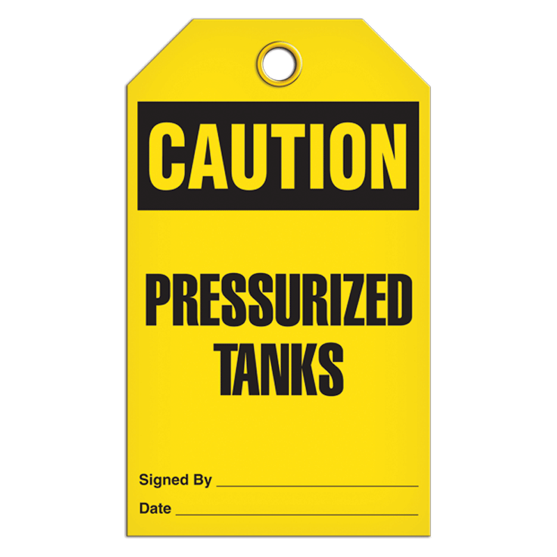 Caution Tag - Pressurized Tanks | wholesale-safety