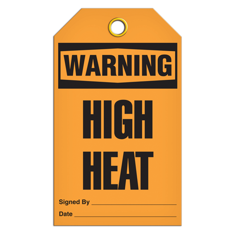 Warning Tag - High Heat | wholesale-safety
