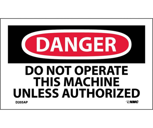 Danger Do Not Operate This Machine Labels | wholesale-safety