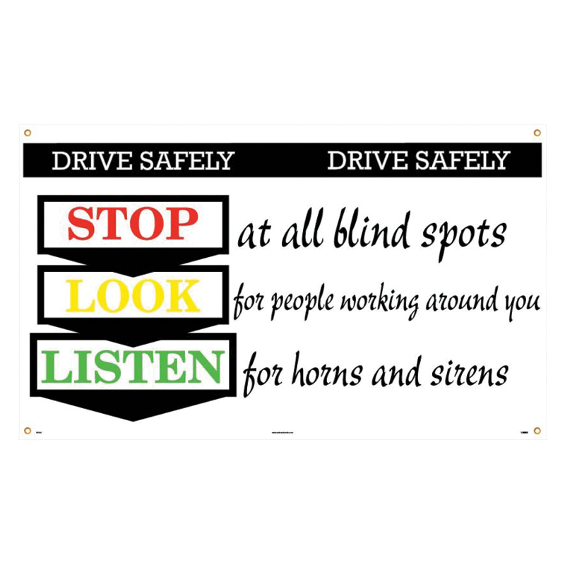 Graphic Safety Banners: Drive Safely | wholesale-safety