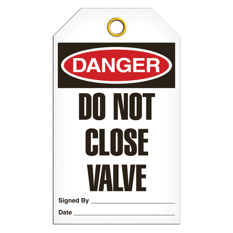 Danger Tag - Do Not Close Valve | wholesale-safety