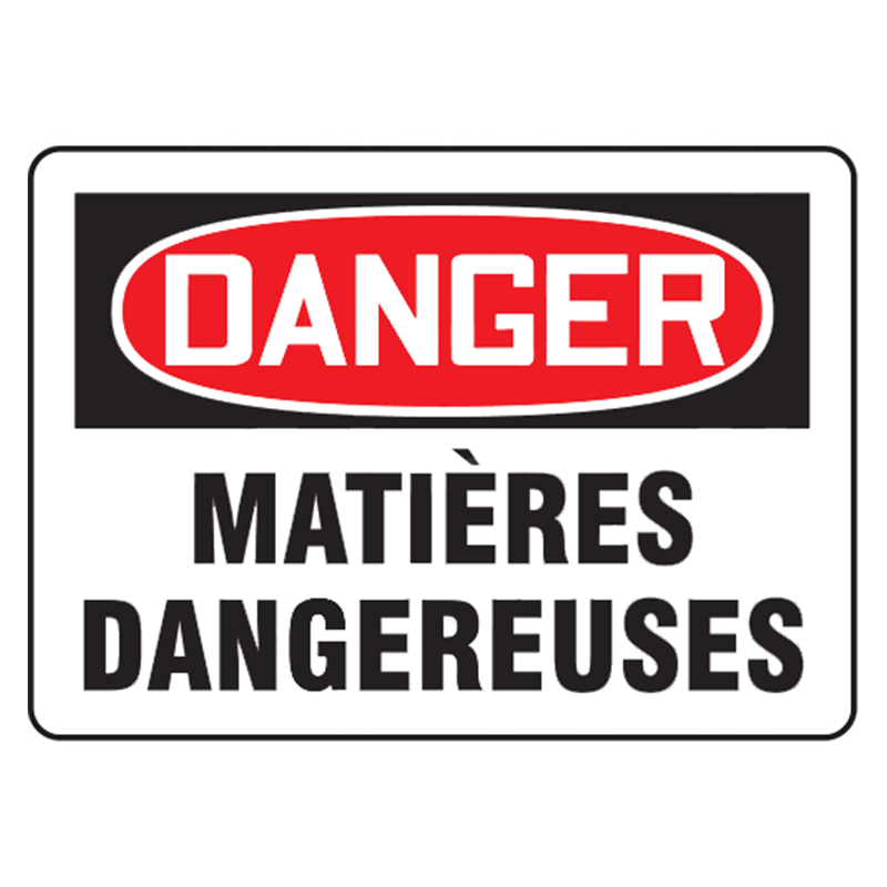 FRENCH SAFETY SIGNS: DANGER: MATIERES DANGEREUSES 4 Styles | wholesale ...