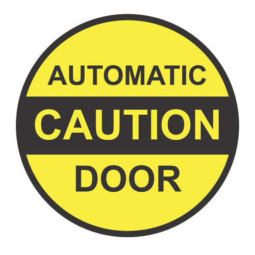 Automatic Door Caution Decals Single Sided | wholesale-safety