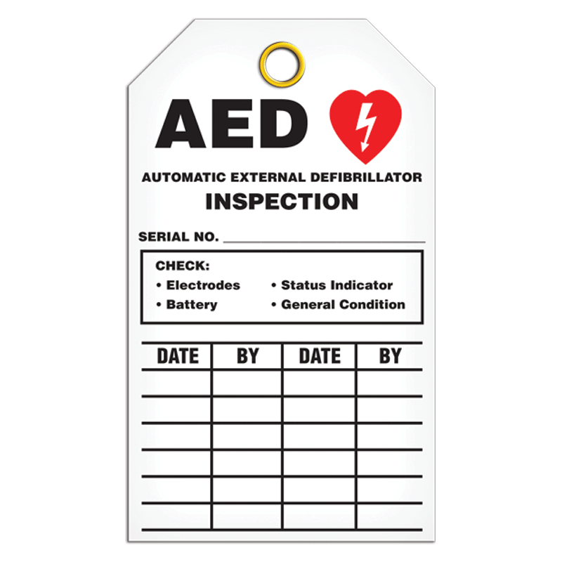 Inspection Tag - AED Inspection | wholesale-safety
