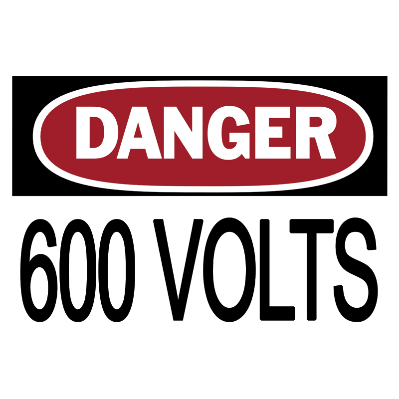 Danger High Voltage Labels 600 Volts | wholesale-safety
