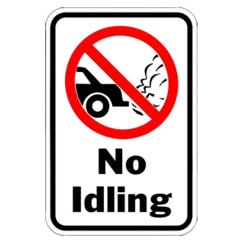 No Idling Signs - Reflective Aluminum 12" x 18" | wholesale-safety