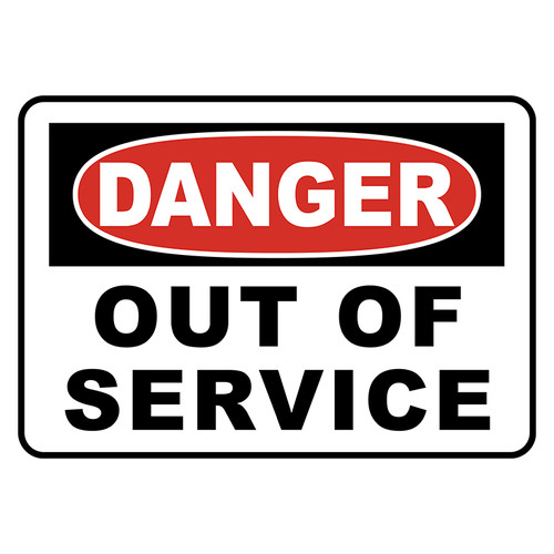 Danger Safety Signs: Out Of Service | wholesale-safety