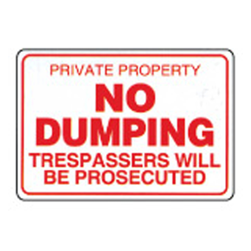 Private Property No Dumping Signs - Reflective Aluminum 18" x 24 ...