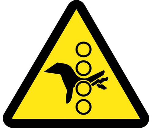 ISO Safety Label Pinch Point Pictogram
