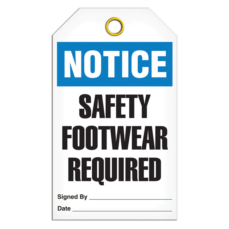 Notice Tags - Safety Footwear | wholesale-safety