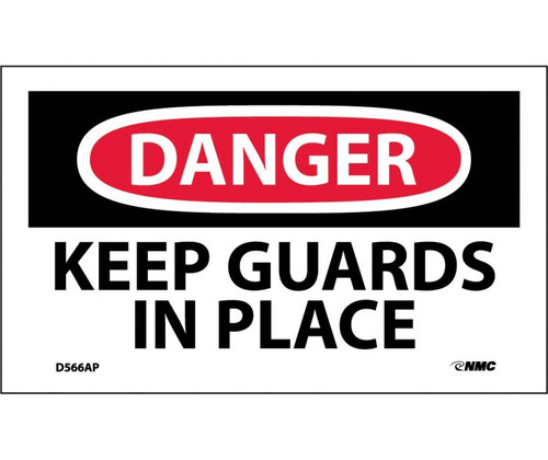 Danger Keep Guards In Place Labels | wholesale-safety