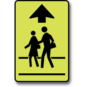 School Zone Pictogram Signs w/arrow - 60 cm x 90 cm MP | wholesale-safety
