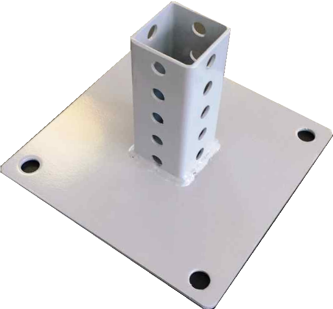 Telescoping Square Steel Sign Posts and base | wholesale-safety