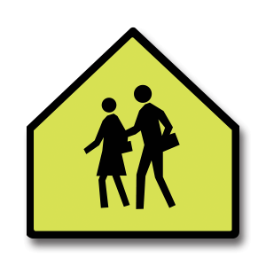 School Zone Pictogram Signs - 60 cm x 60 cm MP | wholesale-safety