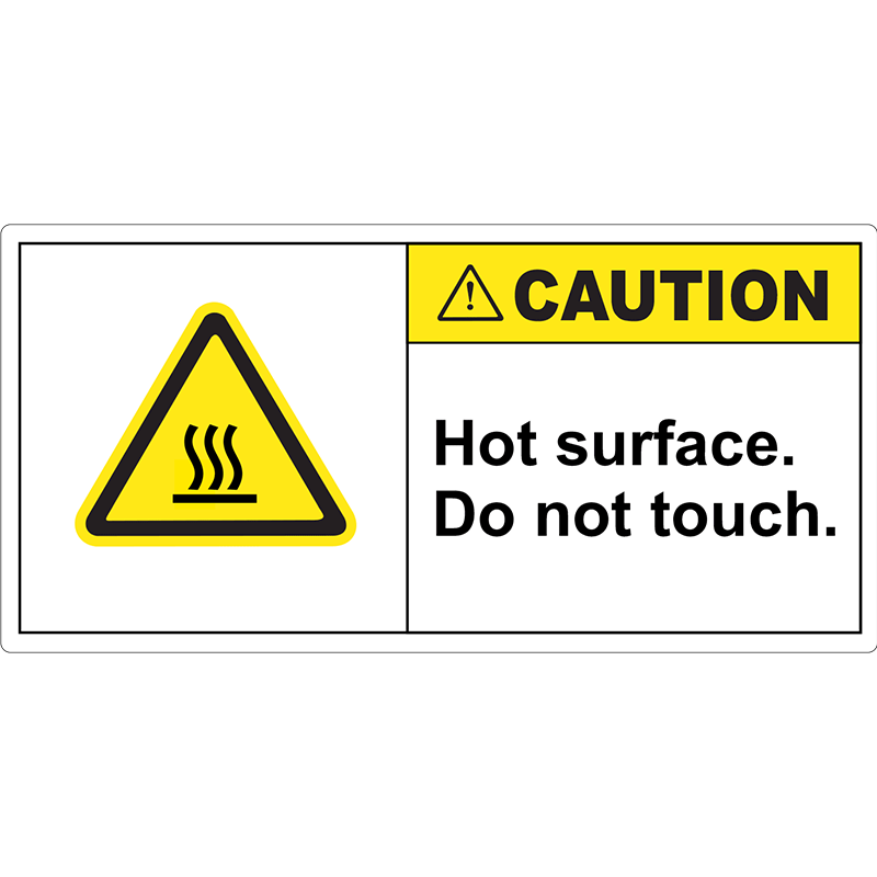 Hazard Caution Label Hot Surface Do not touch | wholesale-safety