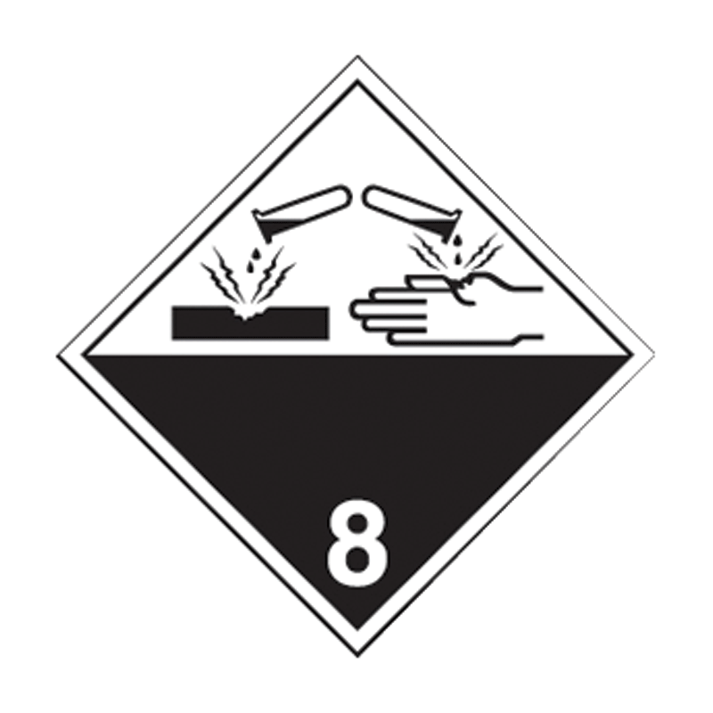 TDG Placard - Class 8 - 3 Materials | wholesale-safety