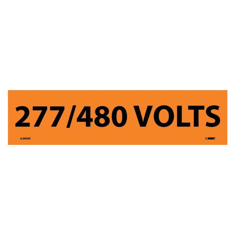 Voltage & Conduit Markers: 277/480 Volts 25/Pack | wholesale-safety