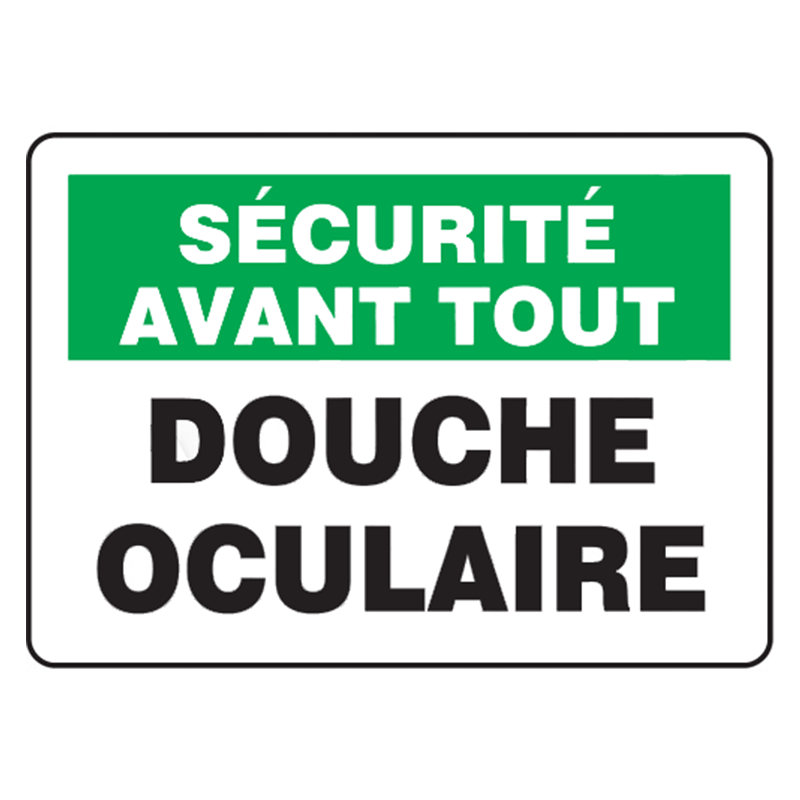 FRENCH SAFETY SIGNS: Security Avant Tout: Douche Oculaire, 4 Styles ...