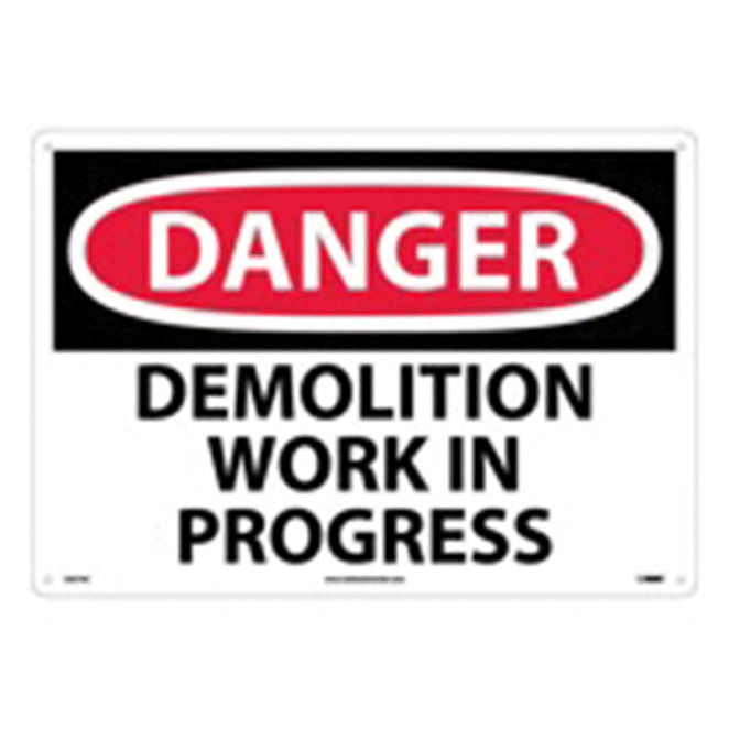 Large Safety Signs - Danger Demolition Work In Progress | wholesale-safety