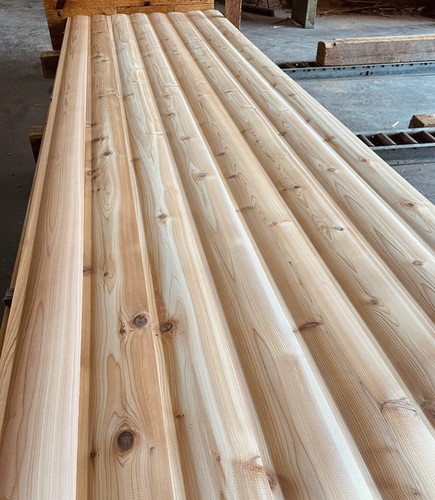 Half-Log Cedar Siding | QualityCedarProducts
