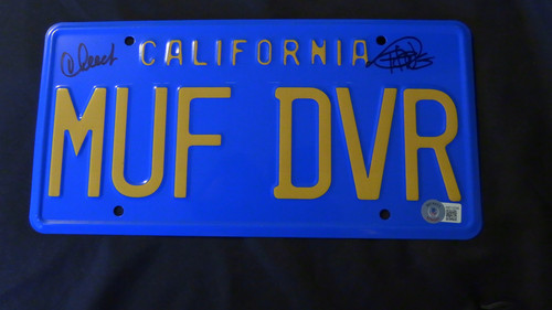 Cheech Marin & Tommy Chong Signed "MUF DVR"" License Plate 6x12 License ...