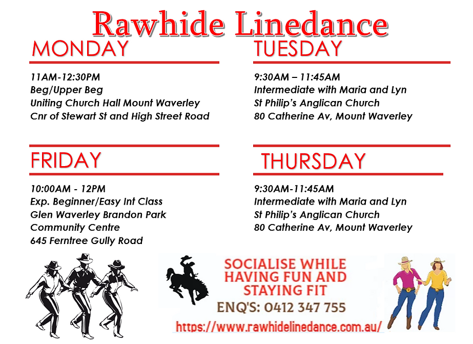 Line Dancing Classes | Melbourne | Rawhide Linedance Melbourne