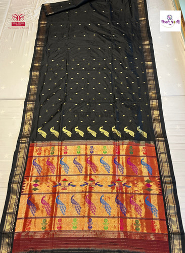 Handloom Pure Silk Fancy Pallu Paithani Saree | Vidhate Paithani