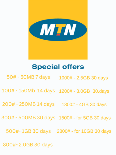 MTN DATA PLANS PRICE LIST | Bulky Data Plans