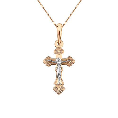 Solid 14 carat gold cross with silver Christ detail. V1. | Seraphim ...