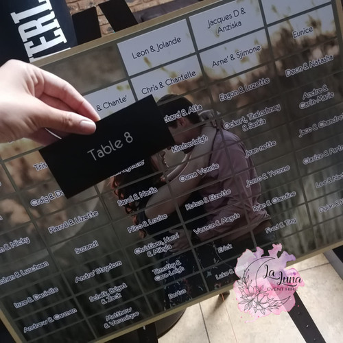 Magnetic Dual Photo Seating Chart | Black dog branding