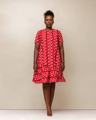 Kantono Asymmetrical - Red Multi | Bold in Africa