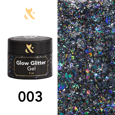 FOX Glow Glitter Gel 003, 5ml | EmpireNails