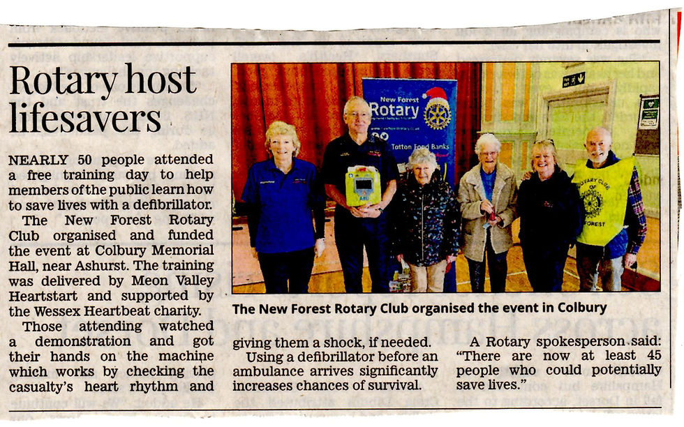 New Forest Rotary host lifesavers