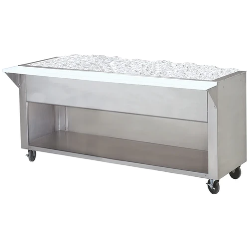 77 3/4" Cold Food Bar - (5) Pan Capacity, Floor Model, Stainless Steel ...
