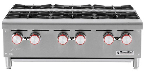 New Magic Chef MCCHP36A (6) Heavy Duty Hotplate Natural Gas ...