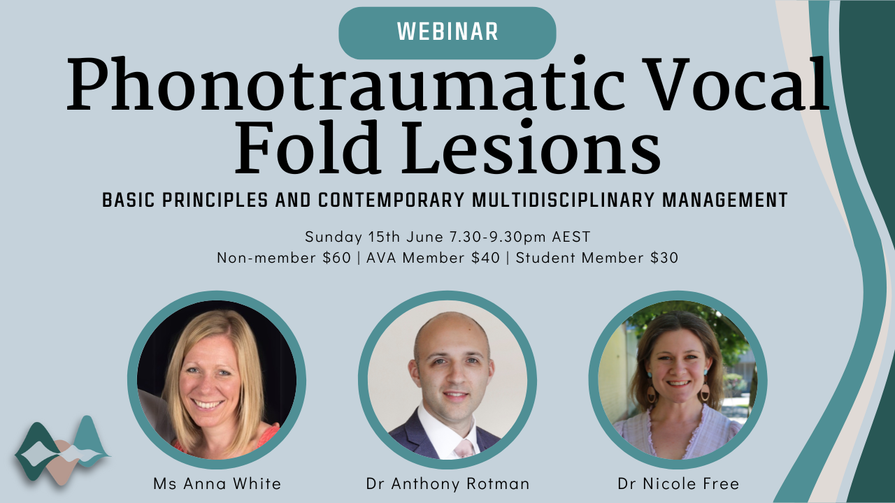 Webinar: Phonotraumatic Vocal Fold Lesions - basic principles and ...