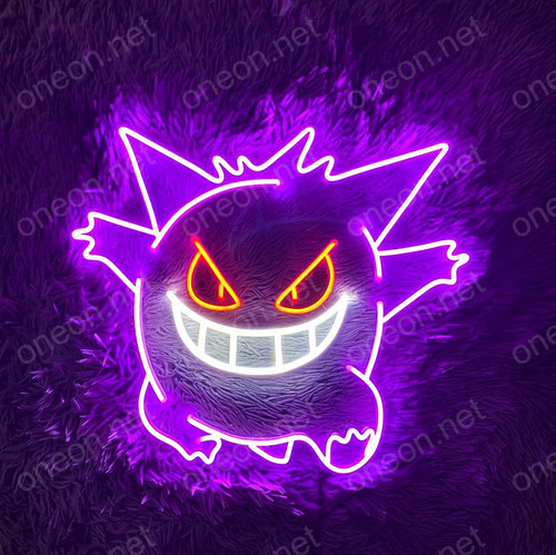 Pokemon Gengar LED Neon Sign, Neon Sign Custom, Home Decor, Gift Neon ...