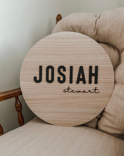3D Round Name Sign | Callahan and Co.