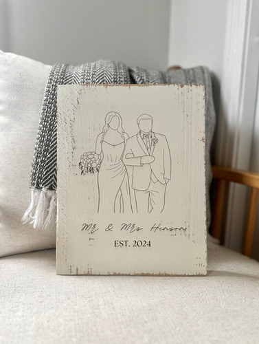Custom Family Portrait - Whitewashed Sign | Callahan and Co.