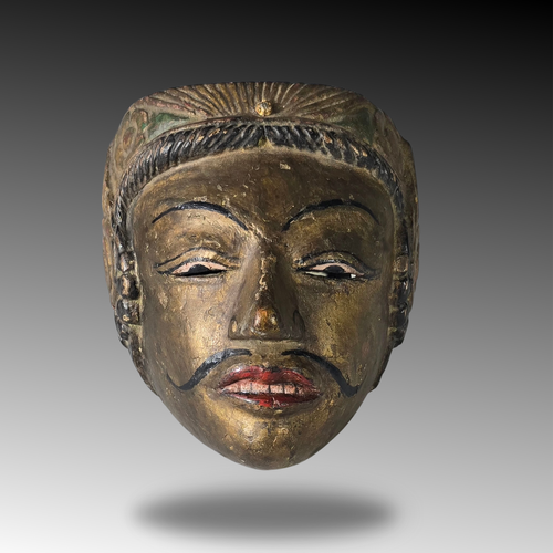 Antique Indonesian Mask | Hand-Painted Javanese Dance Mask Wayang ...