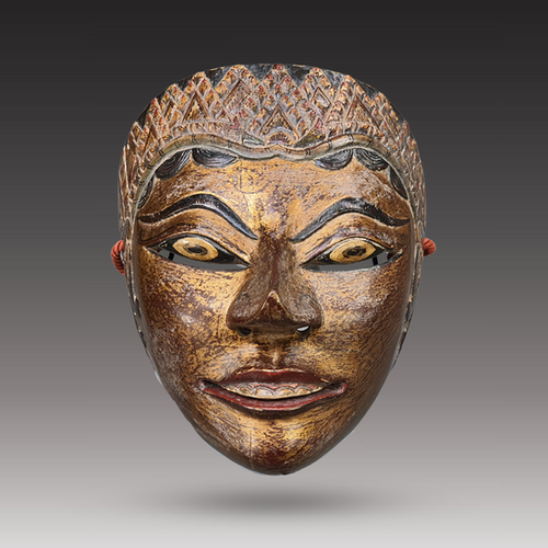 Rare Gold-Leaf Javanese Rama Mask – Handcrafted by a Royal Artisan of ...