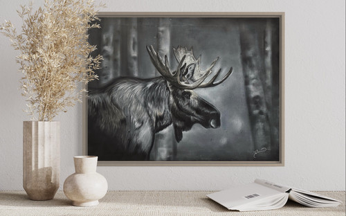 Moose on the Loose - Original | Elena Johnson Art